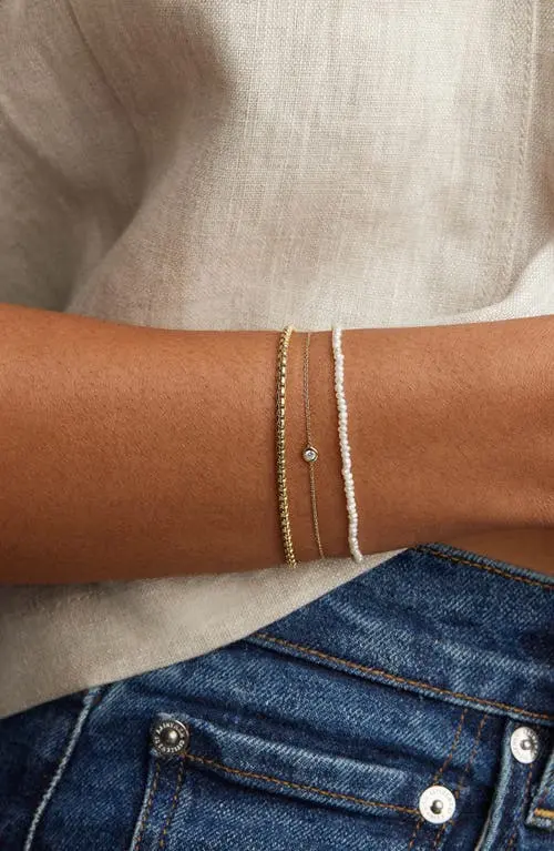 Mejuri Micro Pearl Bracelet