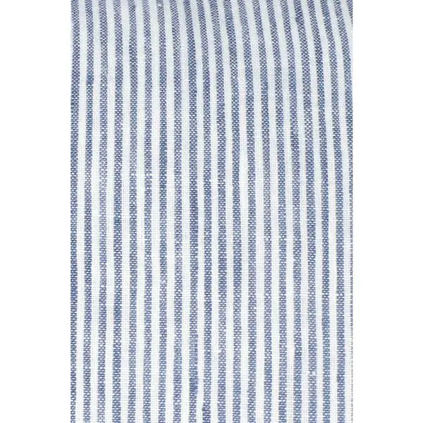 Anaya So Soft Linen Fringe Napkins - Blue Pinstripe