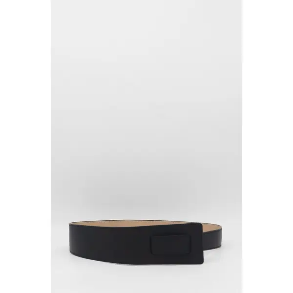 STIVALI NEW YORK Sonia Knot Tie Leather Belt - Black