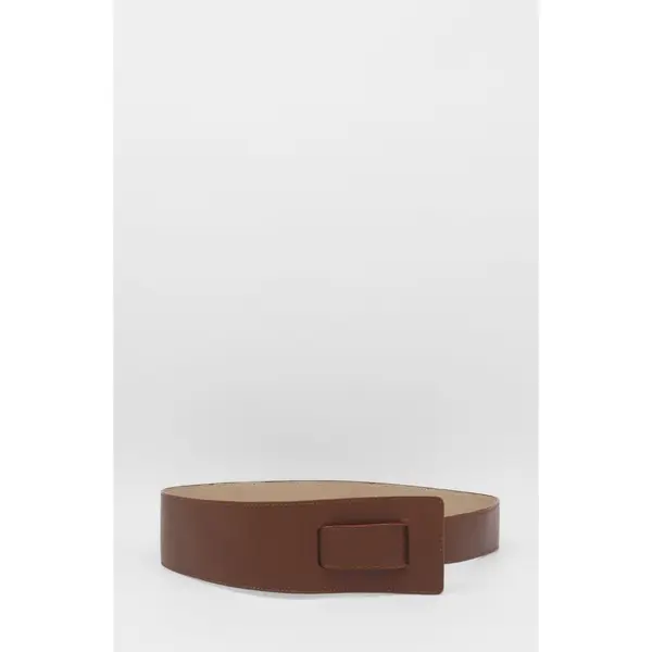STIVALI NEW YORK Sonia Knot Tie Leather Belt - Brown