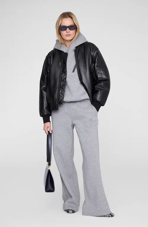 ANINE BING Monogram Kacey Sweatpant - Medium Heather Grey
