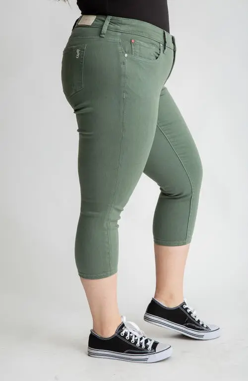 SLINK JEANS Stretch Crop Jeans - Myrtle