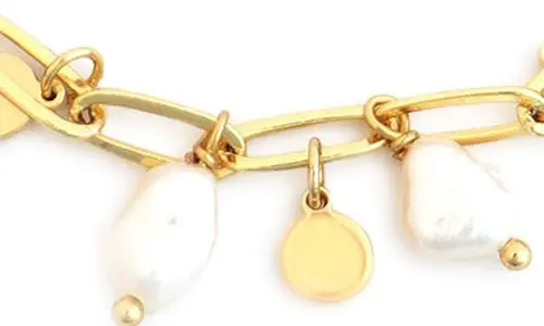 PANACEA Freshwater Pearl Charm Bracelet