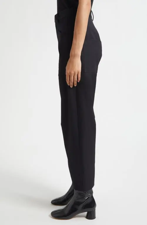 NILI LOTAN Shon Wool Barrel Leg Pants - Black