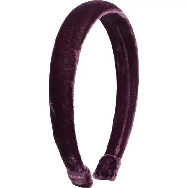 L. Erickson Finn Velvet Headband - Velvet Plum
