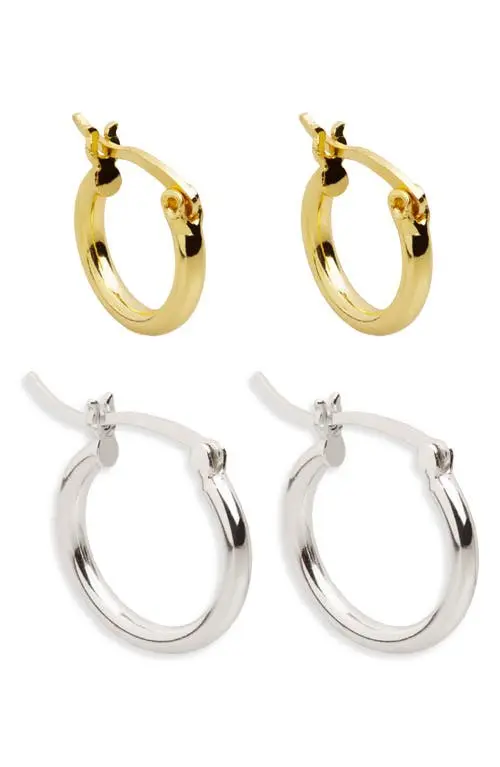Argento Vivo Hoop Earring Set - Gold/silver Assorted