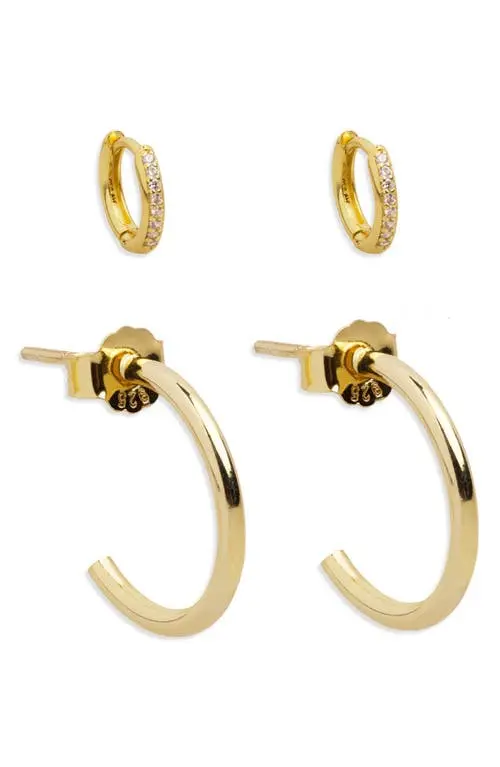 Argento Vivo Two Pairs Of Mismatched Earrings - Gold