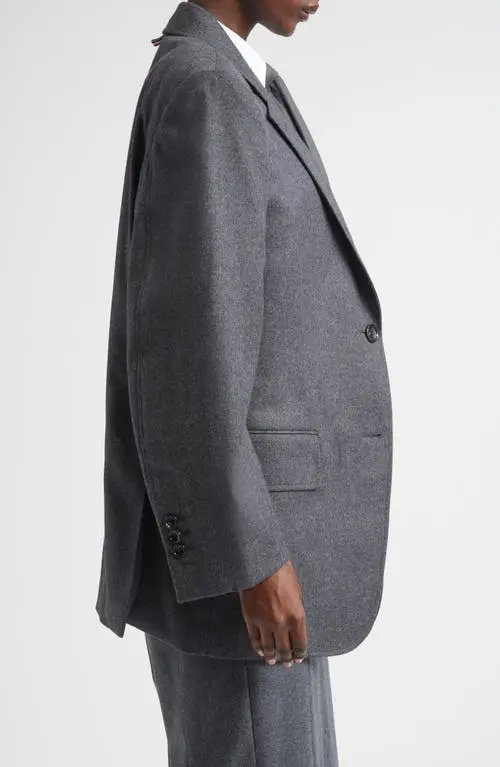 Thom Browne Oversize Wool Flannel Blazer - Dark Grey