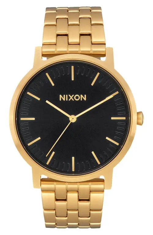 Nixon Porter Bracelet Watch - All Gold/black