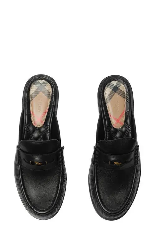 Burberry Cadet Loafer Mule - Black