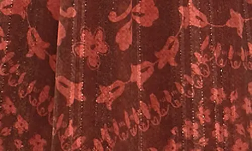 SOCIALITE Printed Mock Neck Chiffon Maxi Dress