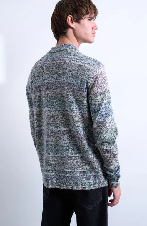 Topman Space Dye Polo Cardigan