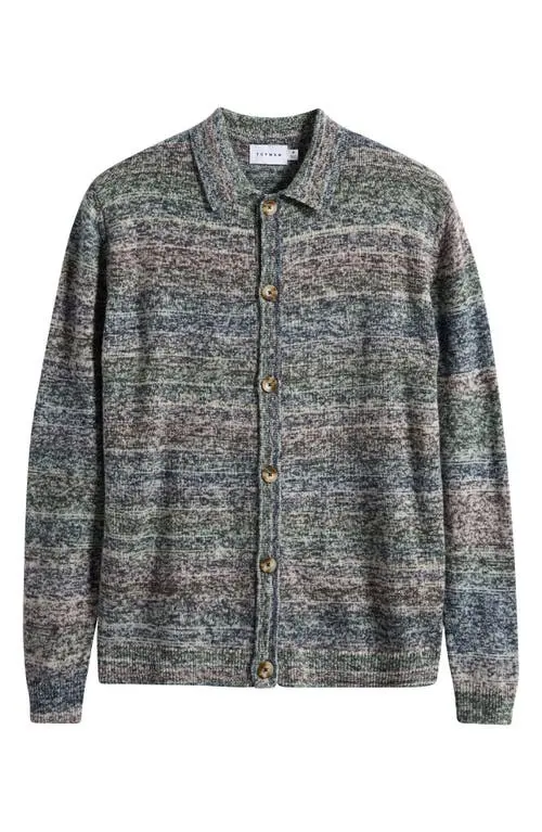 Topman Space Dye Polo Cardigan