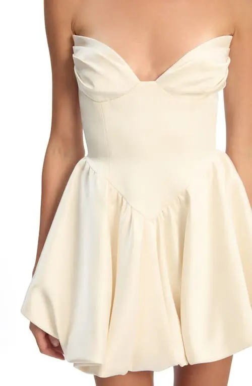 Bardot Avella Strapless Bubble Hem Minidress - Ivory