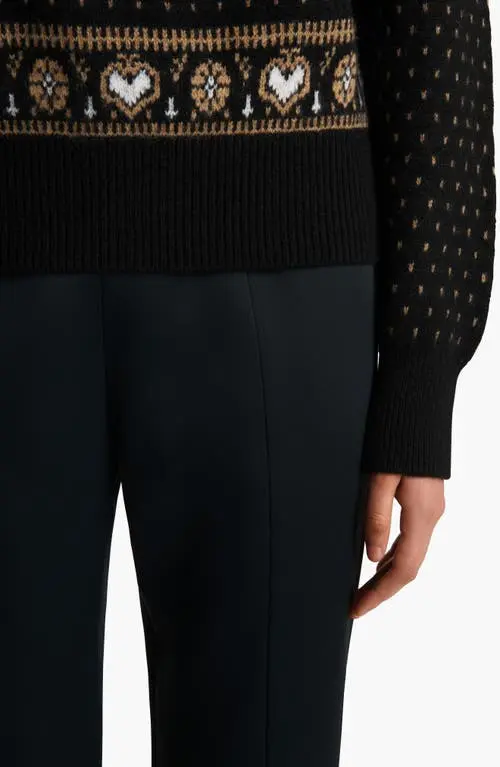 Khaite Guy Fair Isle Cashmere Sweater - Black/camel Multi