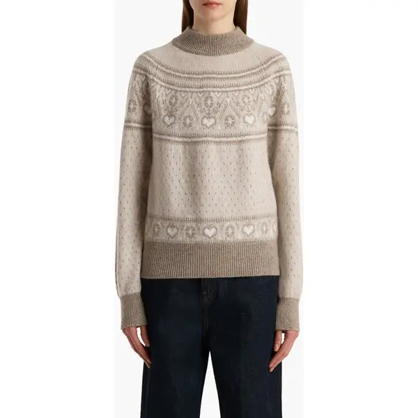 Khaite Guy Fair Isle Cashmere Sweater - Light Multi