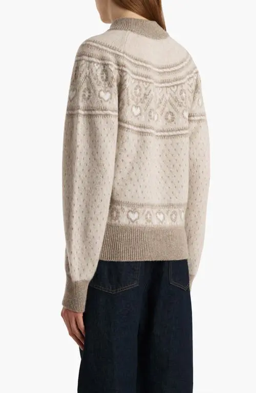 Khaite Guy Fair Isle Cashmere Sweater - Light Multi