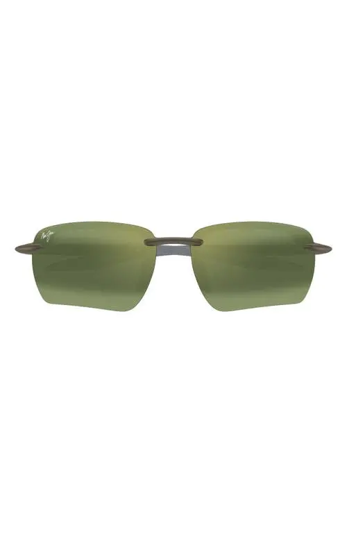 Maui Jim Ho’okipa Ultra G 65mm Rectangular Sunglasses - Grey