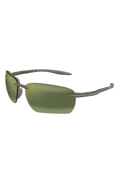 Maui Jim Ho’okipa Ultra G 65mm Rectangular Sunglasses - Grey