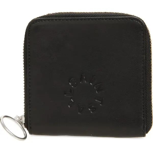 ALLSAINTS Arlo Leather Zip Wallet - Black