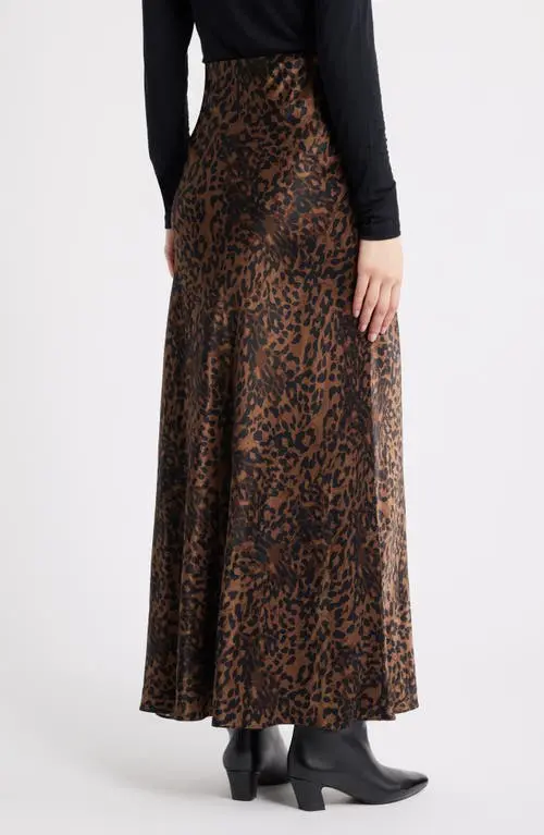 Rails Romina Satin Maxi Skirt - Ginger Spotted