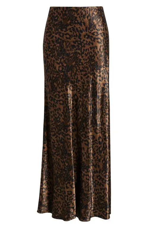 Rails Romina Satin Maxi Skirt - Ginger Spotted
