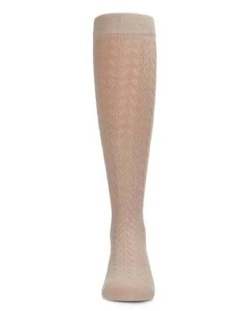 MEMOI Pelerine Knee High Cotton Blend Socks - Blush