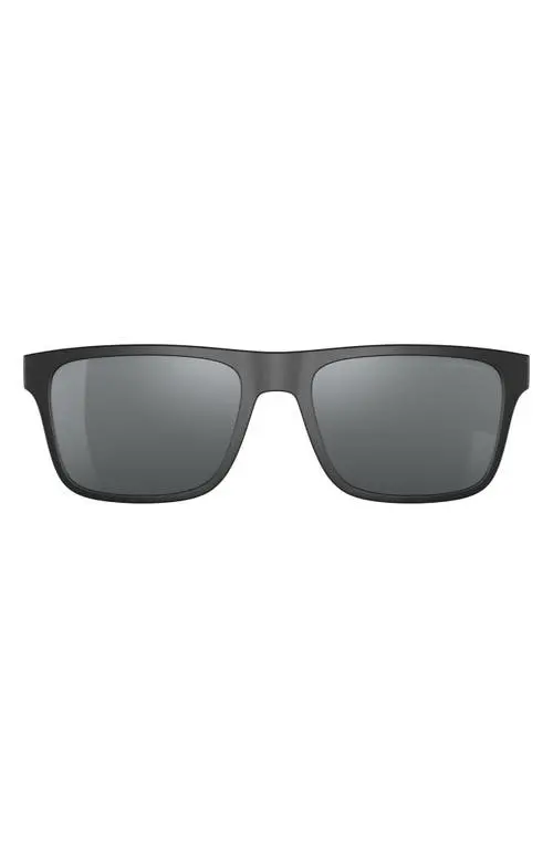 Emporio Armani 54mm Rectangular Sunglasses - Black/grey Mirror Black
