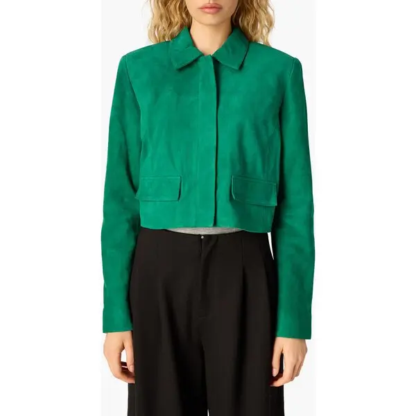 Cami Nyc Sullivan Suede Jacket - Verdant