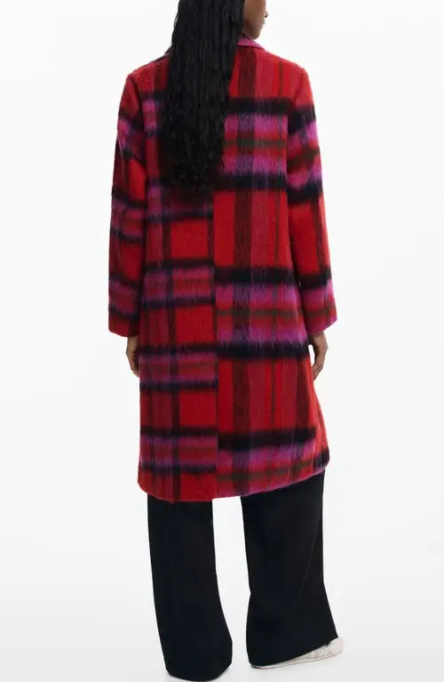 Desigual Tartan Plaid Wool-blend Coat