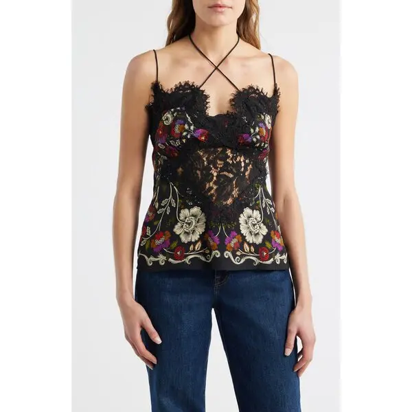 Farm Rio Rococo Flowers & Lace Camisole