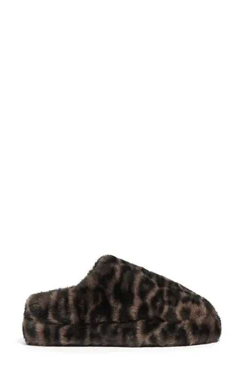 Apparis Misha Printed Faux Fur Slippers