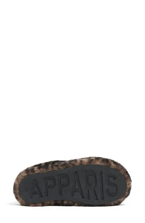 Apparis Misha Printed Faux Fur Slippers
