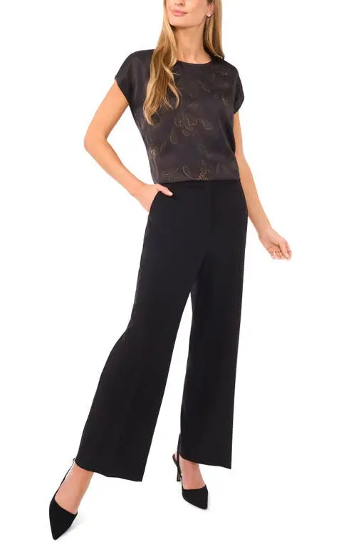 Halogen Floral Cap-sleeve Top