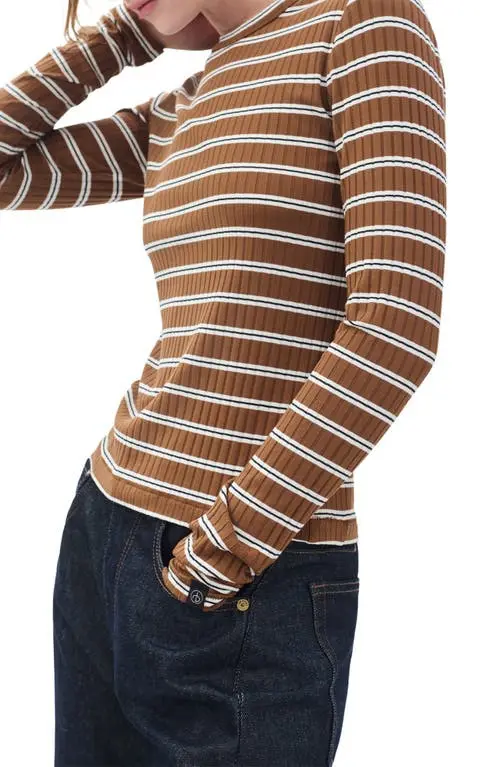 Rag & Bone Luca Rib Stripe Long Sleeve T-shirt