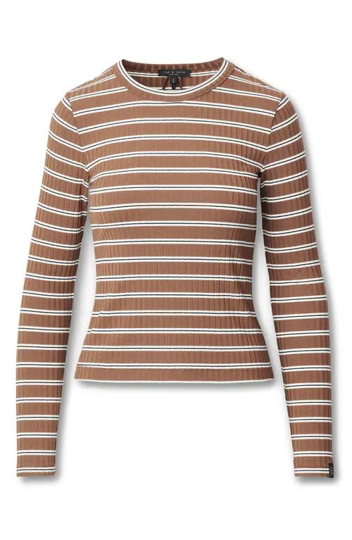 Rag & Bone Luca Rib Stripe Long Sleeve T-shirt