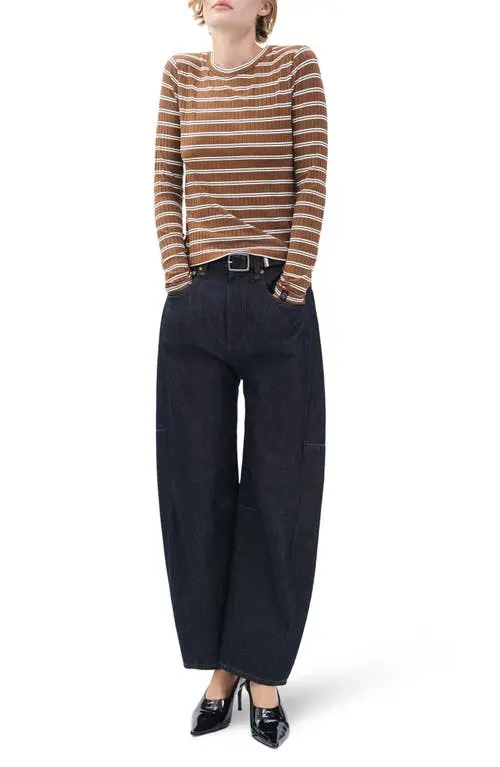 Rag & Bone Luca Rib Stripe Long Sleeve T-shirt