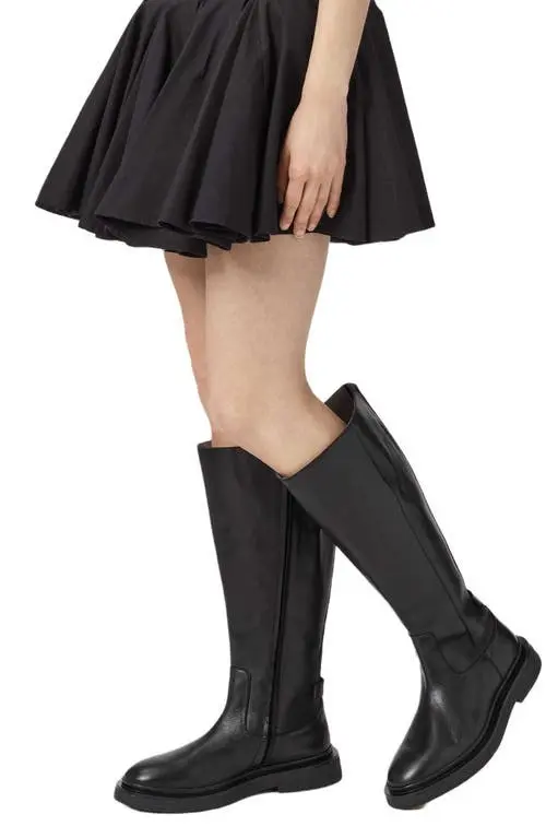 ALLSAINTS Escher Rider Knee High Boot - Black