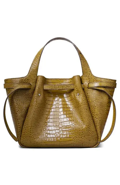 Tory Burch Small Romy Croc Embossed Leather Tote