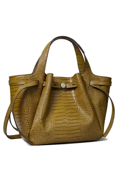 Tory Burch Small Romy Croc Embossed Leather Tote