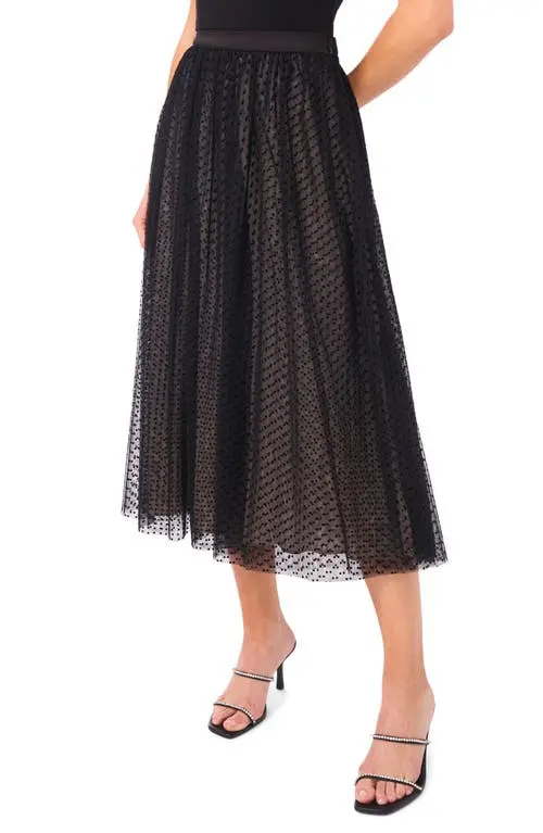 CECE DUPRAZ Swiss Dot Tulle Midi Skirt