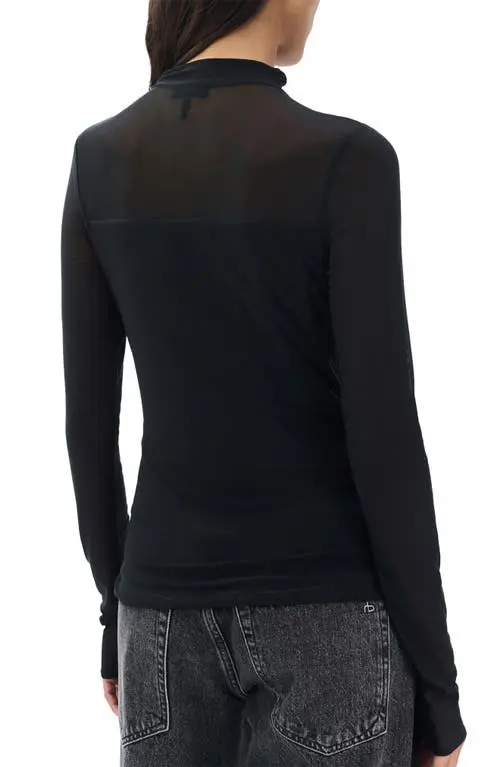 Rag & Bone Luca Long Sleeve Mesh Top