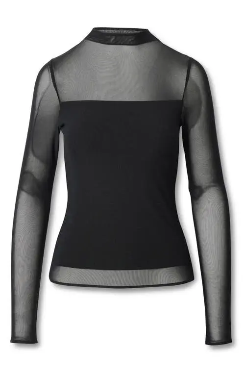 Rag & Bone Luca Long Sleeve Mesh Top