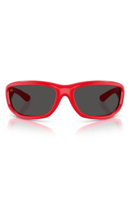 Ray-ban Ultra Wrap Shield Sunglasses - Red/dark Grey