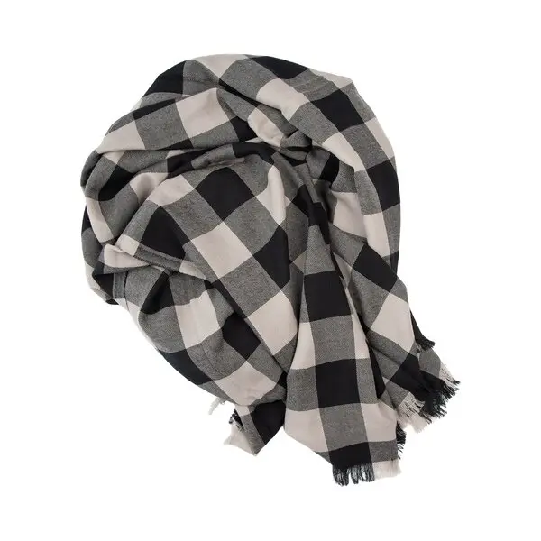 Rick Owens Jumbo Plaid Scarf - Black