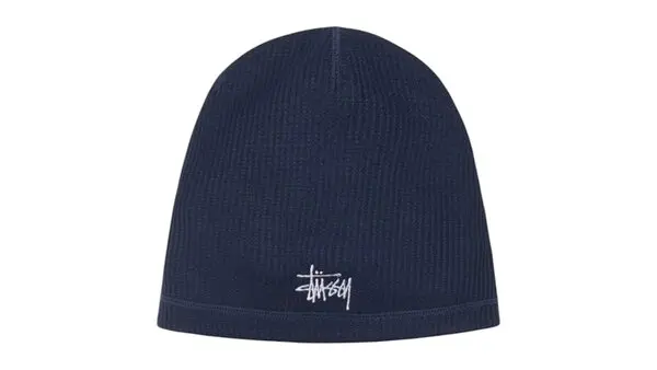 StÜssy Waffle Skullcap Beanie - Navy Blue
