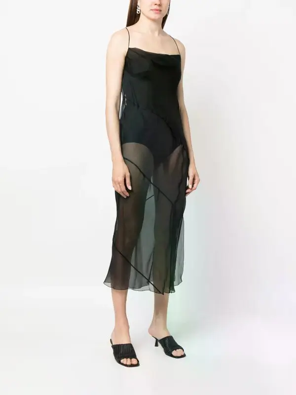Patrizia Pepe Sheer Silk Slip Dress