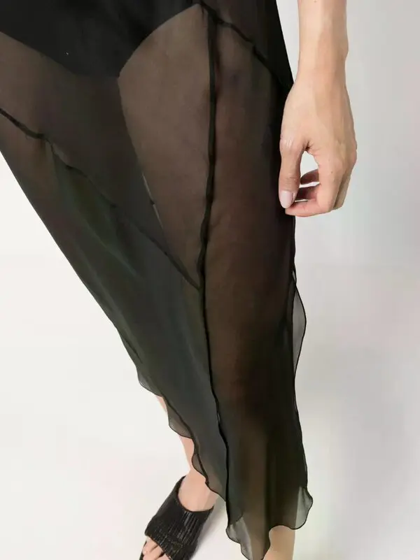 Patrizia Pepe Sheer Silk Slip Dress