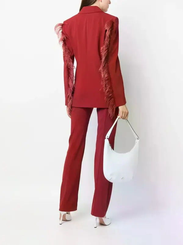 Patrizia Pepe Feather-detail Double-breasted Blazer