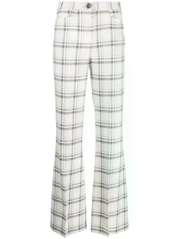 Patrizia Pepe Check-patterned Slim-fit Trousers